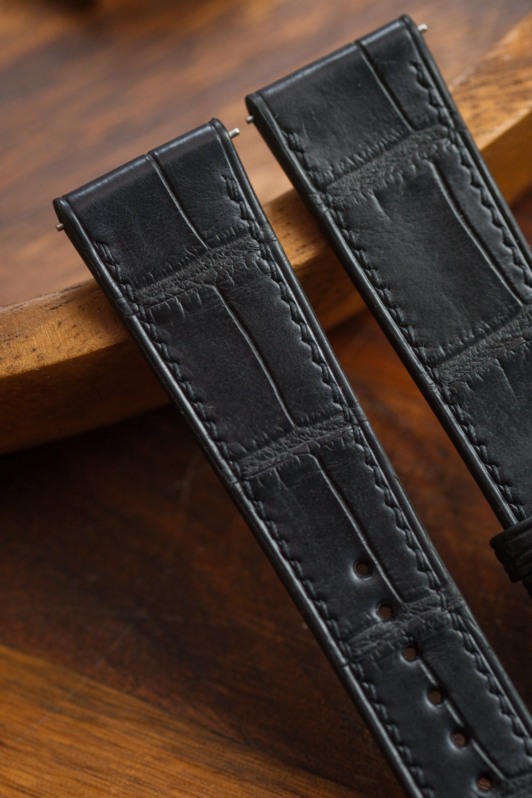 Black Alligator Leather Strap