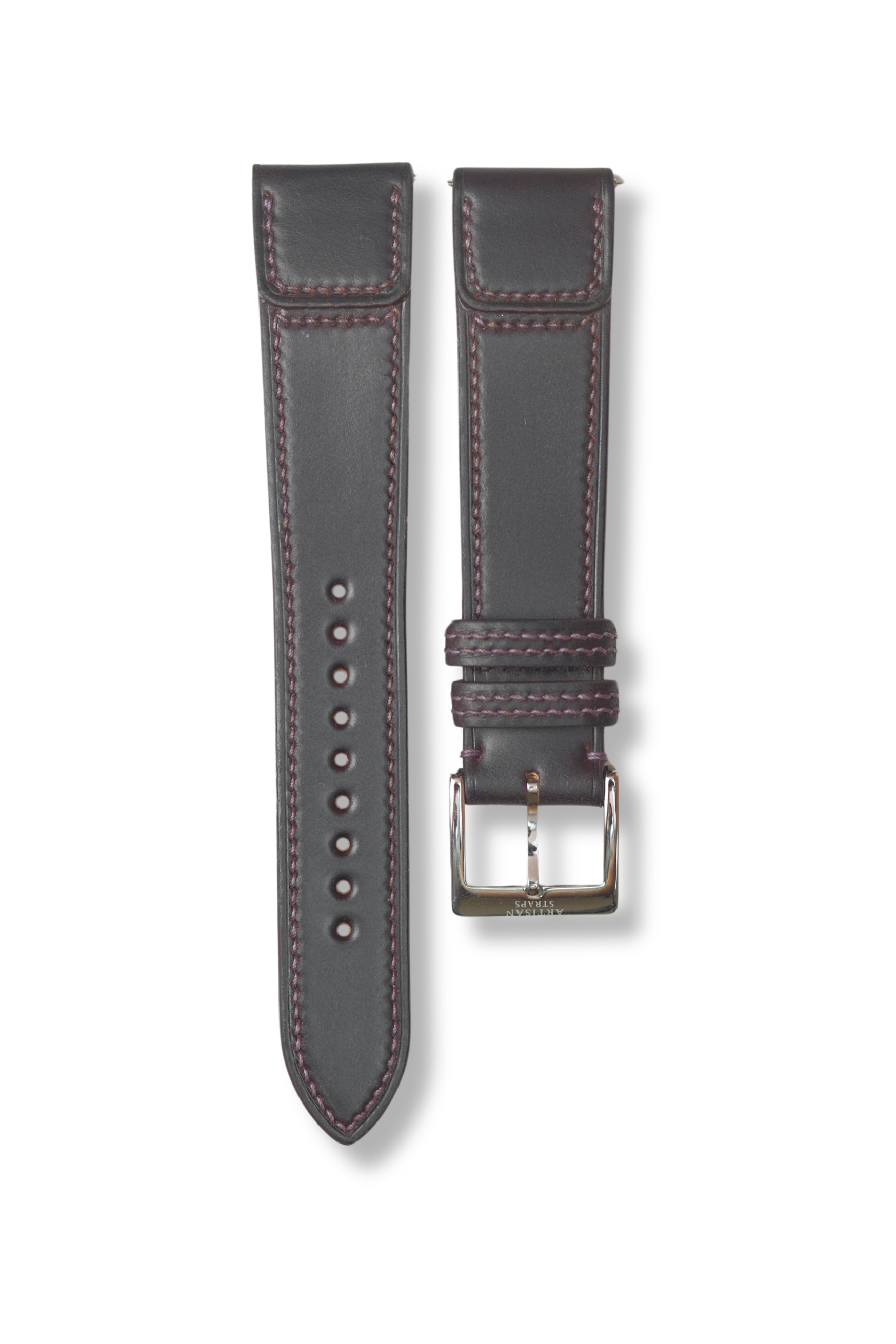 Colour #8 Horween Shell Cordovan Folded Flap Strap (Made-to-Order)